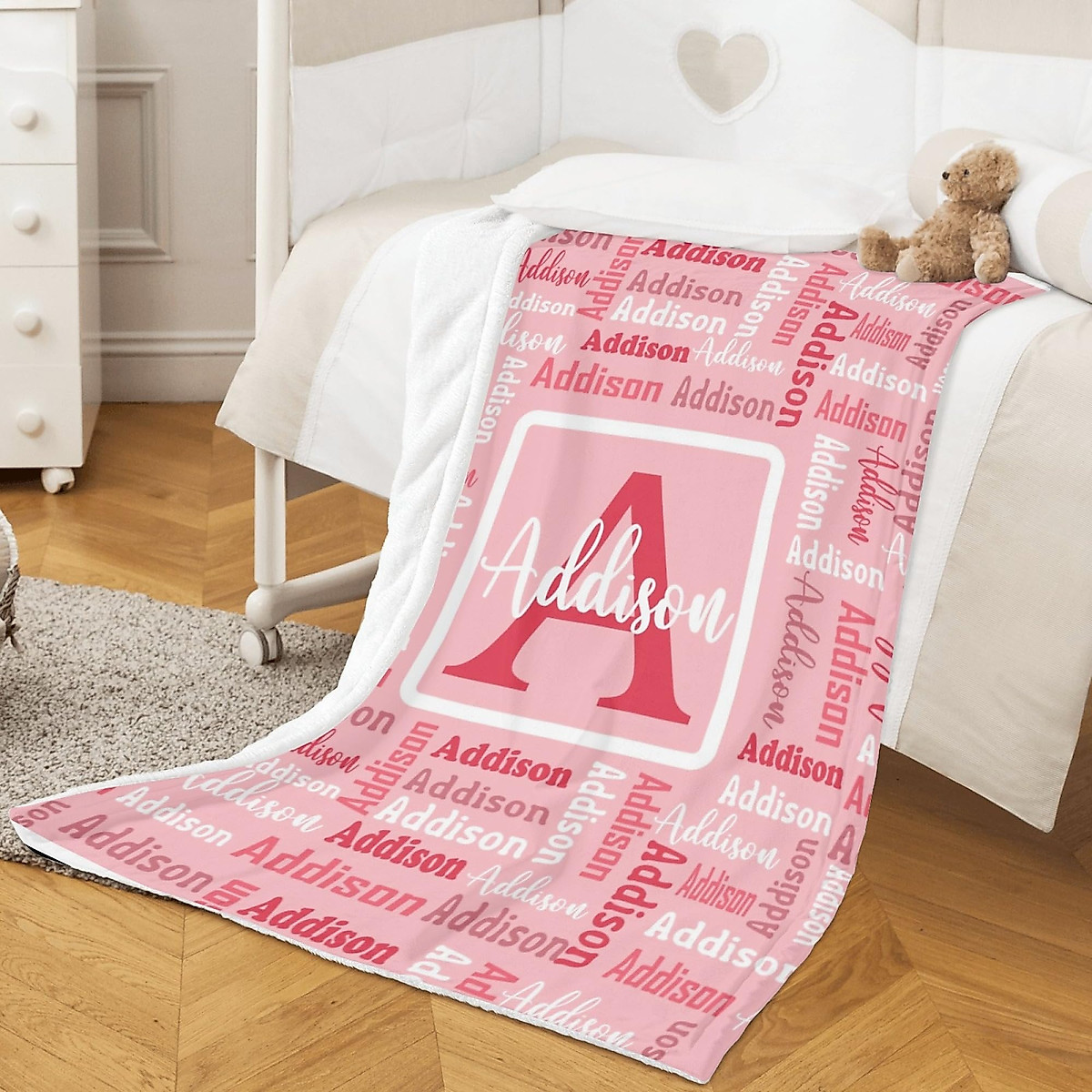 Dr.TOUGH Personalized Blankets for Kids Adults Personalized Name Blankets Personalized Kids Personalized Baby Blanket Personalized Gifts for Chrismas Birthday