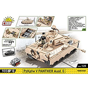 Cobi toys 905 Pcs Hc WWII Panzer V Panther Ausf.G Sd.Kfz.171