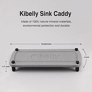 Kibelly Instant Dry Sink Organizer,Kitchen & Bathroom Sponge Soap Rack Dispenser,Countertop Fast Drying Tray Holder，Stainless Steel & Rubber Base Protection