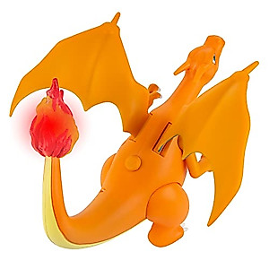 Pokemon Charizard 7-inch Deluxe Feature Figure - Interactive Plus 2-inch Pikachu with Launcher