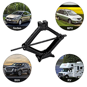 CFYUSEU Scissor Lift Jack Max 2.5 Ton Capacity, Lifting Jack Car Kit with Hand Crank/Wrench/Lug Wrench for Car Truck Sedan QJD-2.5