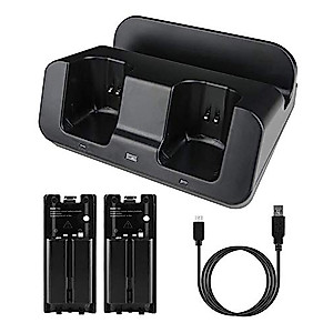 eLUUGIE 3 in 1 Charger Dock Charging Station Base for Wii U Gamepad Charger Stand wii u Gamepad Charger Cradle WII U Gamepad Power Stand wii u Charging Dock