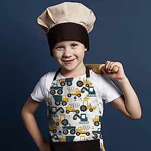 Excavator Fat Quarters Fabric Bundles, 8 PCS Construction Truck Tractor Fabric Bundles,20 x 20 Inches Cotton Polyester Quilting Fabric Material Scraps for Sewing Quilting Patchwork Artcraft DIY