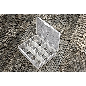 SE 14 Compartment Translucent Plastic Storage Container with Adjustable Sections - 87065DB