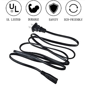 SapplySource 6ft UL Power Cable Cord Lead Wire for Technics SL-3 SL3 SL-5 SL5 Turntable