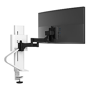 Ergotron – Trace™ Single Monitor Arm, VESA Desk Mount – for Monitors Up to 38 Inches, 6.5 to 21.5 lbs – White