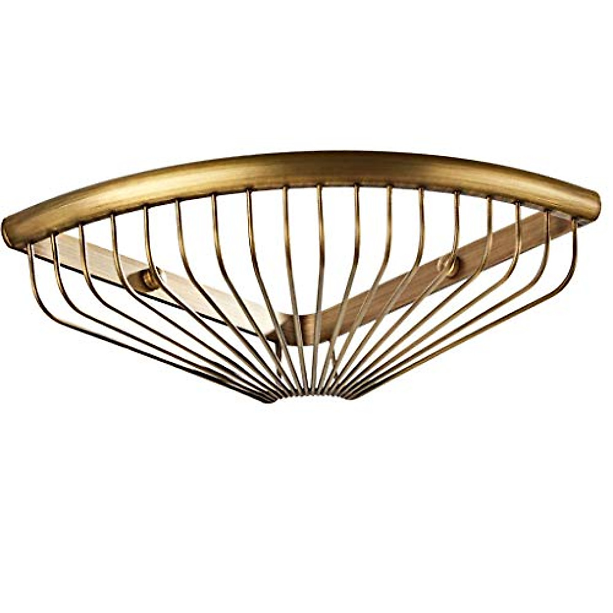 joyMerit Vintage Design Corner Shower Caddy, Brass Wall Mounted Bathroom Shelf, Storage Organizer for Toilet, Dorm and Kitchen - Bronze