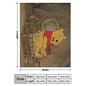 Cute Blanket Cartoon Plush Soft Warm Print Throws for Bed Couch Chair Living Room 60 x 50 in