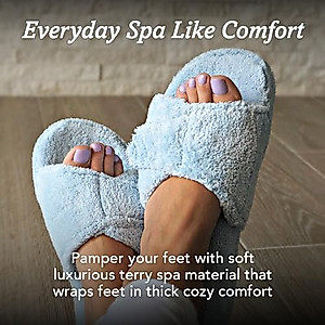 Acorn Women's Spa Slide Slipper, Powder Blue, 5-6