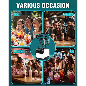 WantJoin Commercial Blender 72oz, Soundproof Quiet Blender with Digital Display Programmed for Ice Crushing,Smoothie,Grinding, Silent Blender Suit for Home&Commercial
