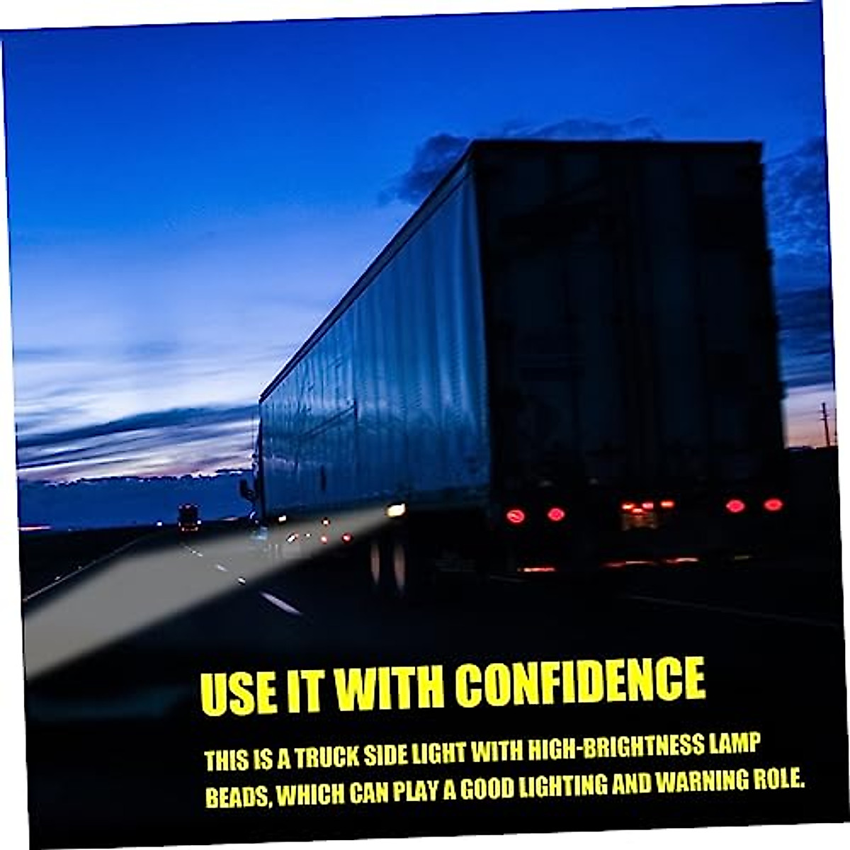 SUPVOX 2 Pcs Big truck side lights signal lamp signal light Car side lamp Auto LED side light LED sign light car trailer car turn light side clearance lights Car LED Light Warning Lights