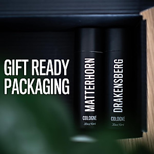 theo & amelia Matterhorn Rollerball Cologne for Men | A Rugged Everyday Fragrance with Mandarin, Black Pepper, Vetiver, Leather, Sandalwood & Musk - 10mL Travel-Friendly Fragrance