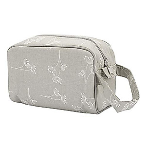 YarnLadies Women's Siganature Cotton Yarn Storage Bag, Carrying Knitting Bag with Zipper Closure and Pocket for Crochet Hooks, Knitting Needles and Project Accessories