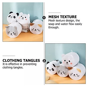 LEACIEN Bra Washing Bags for Laundry,Bras Laundry Bag for Washing Machine Delicate Wash Bag for Underwear,Lingerie,Socks,Undershirt (Bear Set)