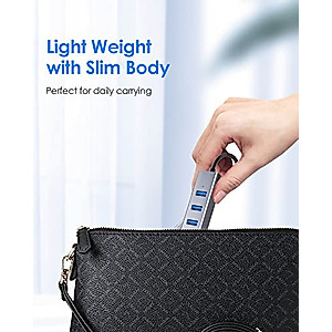 LENTION USB C Hub Ethernet Adapter, 3 USB 3.0 Ports, RJ45 Network Connector for 2023-2016 MacBook Pro, New Mac Air/iPad Pro, Chromebook, More, Stable Driver Certified (CB-C23s, Space Gray)