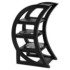 Kiusatig Crystal Shelf Display Crescent Moon Shelf Goth Decor Moon Shelf Boho Shelf Black Shelves for Goth Room Decor for Room,Table,Moon Decor ,Boho Decor