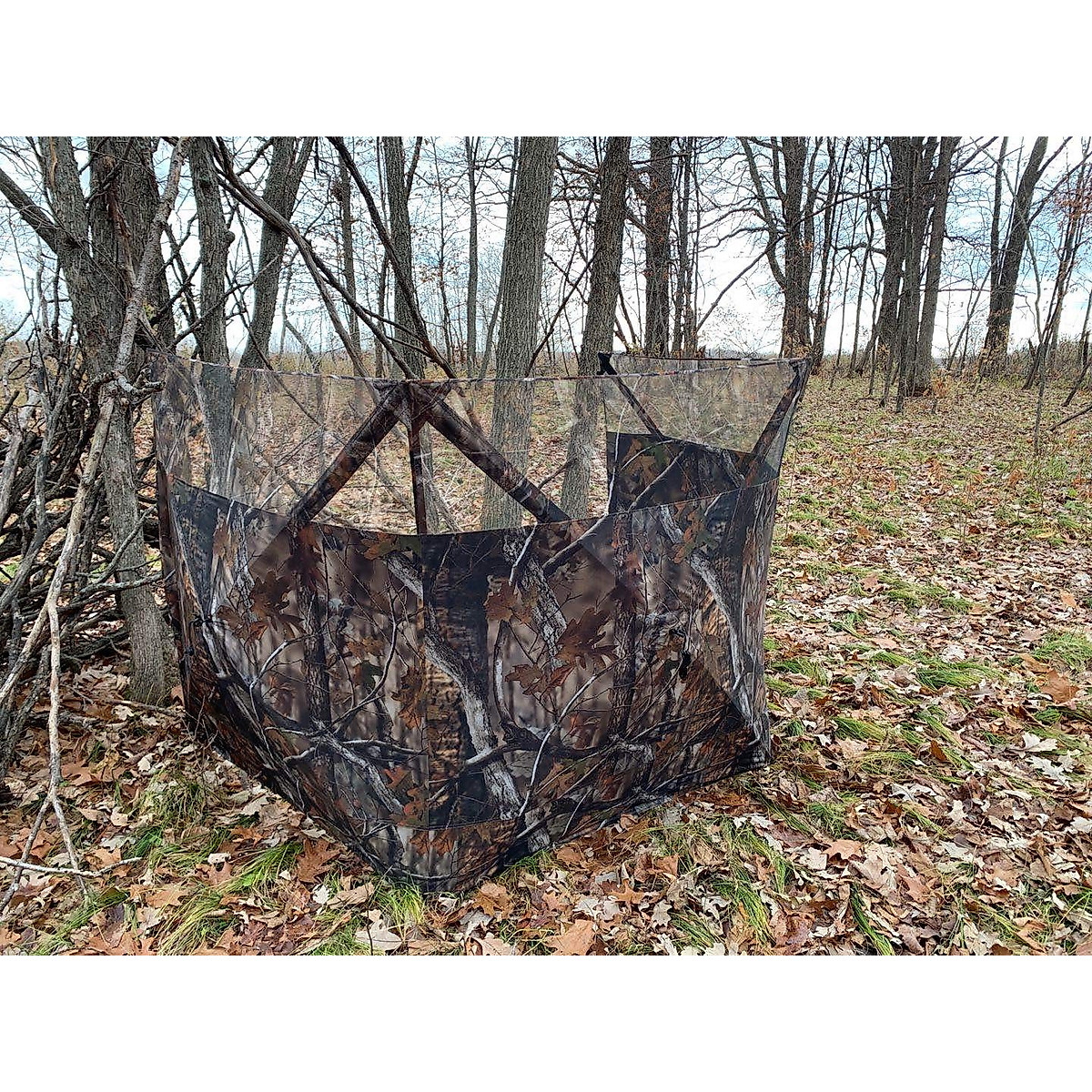 THUNDERBAY Portable Quick Setup Lightweight Camouflage Pop Up 3-Sided Ground Hunting Blind
