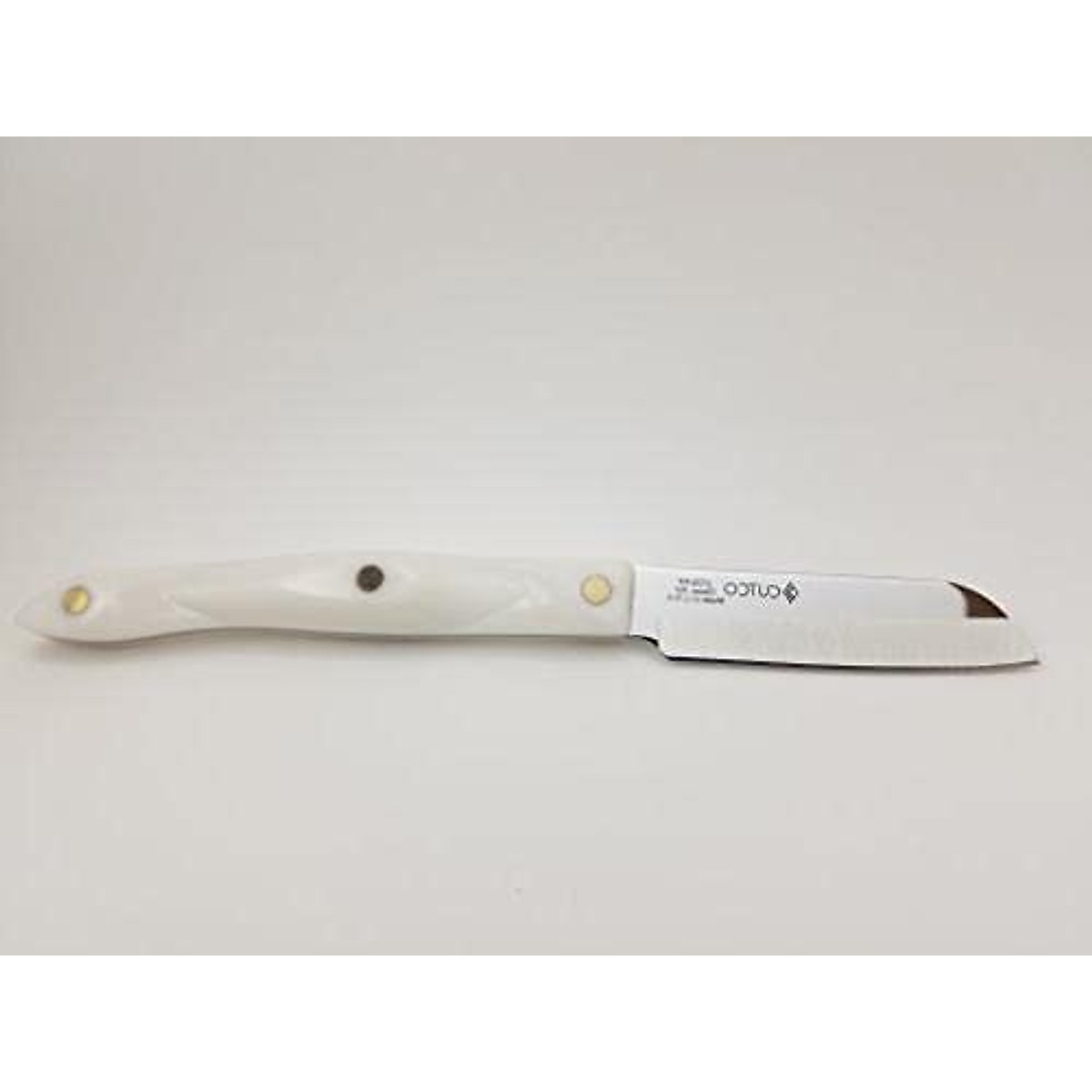 CUTCO Model 3720 White (Pearl) Santoku Paring Knife with High Carbon Stainless 3" blade and 5" handle in factory-sealed plastic bag.