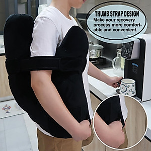 zimucxn Shoulder Surgery Pillow, Super Soft Rotator Cuff Pillow for Sleeping, Relief from Shoulder Pain or Frozen Shoulder, for Post-Op Comfort, Arm & Shoulder Support & Healing(Midnight Black)