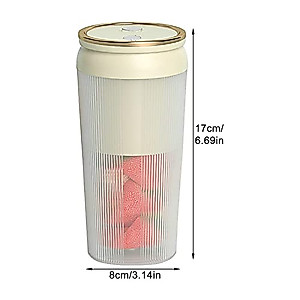 Blenders, Portable Smoothie Juices Blender, USB Rechargeable 300ml Juice Mixer with Four Stainless Steel Blades, Powerful Electric Motor Blender for Home, Sports, Outdoors Travel