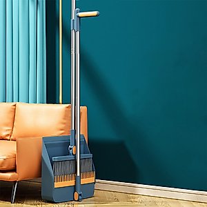 Today's Deals Clearance, Brooms with Dustpan Combo Set, Brooms for Sweeping Indoor, Brooms Indoor 180° Rotatable Standing Storage Buckle Type Brooms and Dustpan Set with Scraping Teeth