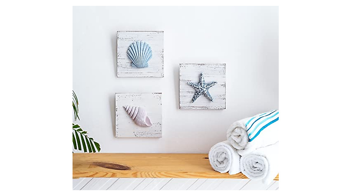 Tide and Tales 3D Seashell Wall Art - Coastal Decor Set of 3