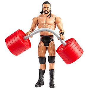 ​WWE Wrekkin Series 7 Drew McIntyre 6 in Action Figure with Slamming Action Gripping Hands and Bendable Barbell Weights Accessory Poseable 6 in Gift for Ages 6 Years Old and Up