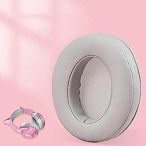 Replacement Earpads Protein Leather Ear Pads Cushions Cover Repair Parts Compatible with Razer Kraken BT Kitty Edition Wireless Headphones (Grey)