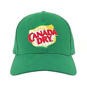 Tee Luv Canada Dry Ginger Ale Hat - Classic Fit Soda Logo Baseball Cap (Green)