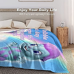 ASDPIHNK Bibble Meme Blanket Bibble Happiness Funny Blankets Novelty Soft Plush Throw Blanket Super Fuzzy Warm Lightweight Thermal Fleece Blankets for Couch Bed Sofa All Season 50''x 60''