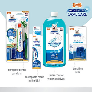 Nylabone Advanced Oral Care Dog Water Additive for Dental Care - Liquid Tartar Remover - Dog Breath Freshener & Teeth-Cleaning Liquid (16 oz.)
