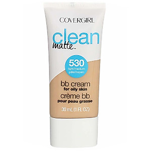 COVERGIRL - Clean Matte BB Cream, Oil-Free, Long-Lasting, Sensitive Skin, Lightweight, 100% Cruelty-Free