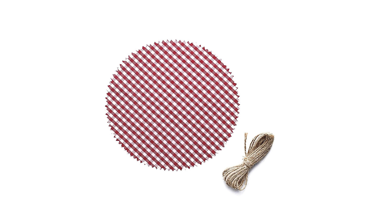 Efavormart 6 Pack | 6" Red/White Checkered Jam Jar Covers, Gingham ...