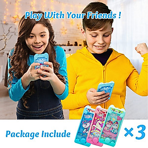 KOIJUMP Handheld Water Ring Toss Games,3 Packs,Travel Toys,Road Trip Essentials Kids,Retro Toys,Game Aqua Toy for Kids and Adults (Unicorn)