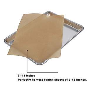 SMARTAKE 400 Pcs 12×16 Inches Parchment Paper Baking Sheets with SMARTAKE 200 Pcs 9×13 Inches Parchment Paper Baking Sheets, for Baking Cookies Cake and More (Unbleached)