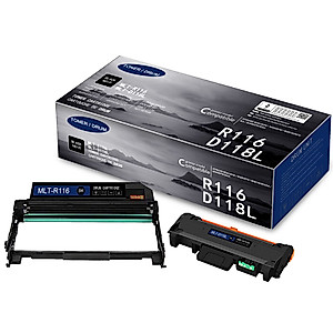 [2-Pack, 1Toner & 1Drum] MLT-D118L Toner Cartridge & MLT-R116 Drum Unit Compatible Replacement for Samsung Xpress M3015DW M3065FW M3015DW M3015XAA M3065FW M3065XAA Printer