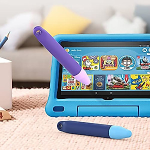 Kid-Friendly Stylus Pens for Touch Screens,Tablet Stylus Pen 2 Pack of Purple Blue Stylus Universal Touch Screen Capacitive Stylus Compatible with Kindle ipad iPhone