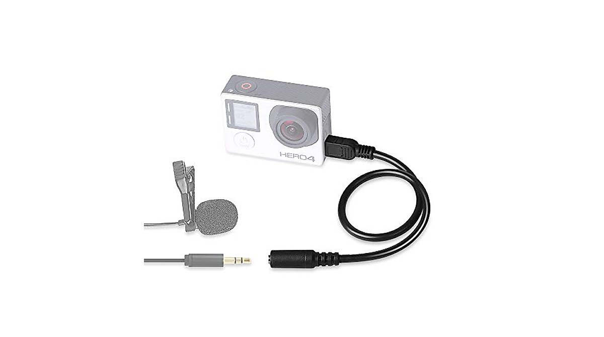 Onvian 3.5mm to Mini USB Microphone Adapter for GoPro