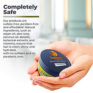 Bellisso Moroccan Argan Oil Hair Mask Deep Conditioner Sulfate Free for Dry or Damaged Hair with Organic Jojoba Kernel Oil Aloe Vera Collagen and Keratin