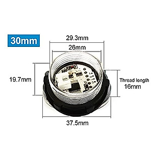 Taidacent Diameter 30mm Round Volte Meter Lithium Batteries DC Power Supply Tester Lead Acid Li Battery Waterproof Voltage Gauge (12V 3 String Li Battery Red Display)