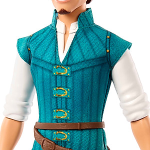 Mattel Disney Princess Toys, Flynn Rider Fashion Doll in Signature Outfit Inspired by the Disney Movie Tangled, Posable Character