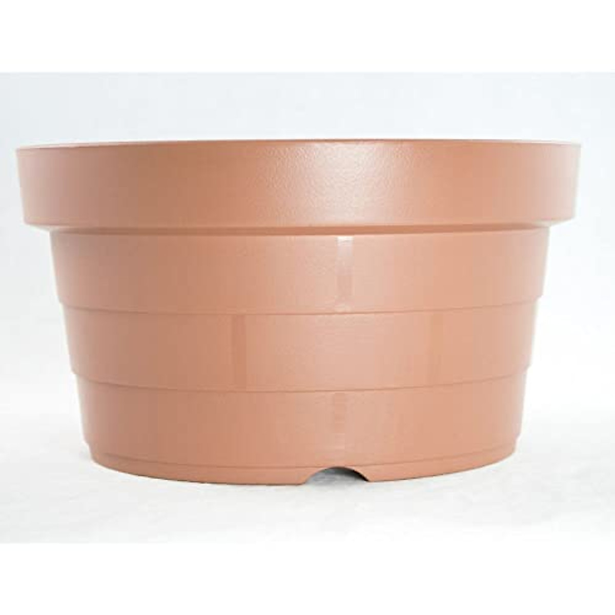 1 Pcs Heavy Duty Round Tan Plastic Bonsai Training Pot 8.25"x 8.25"x 4.5"