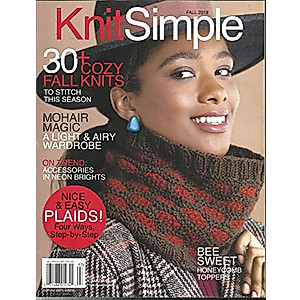 KNIT SIMPLE MAGAZINE, 30+ COZY FALL KNITS * MOHAIR MAGIC FALL, 2019
