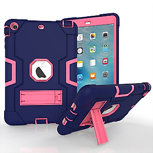 CaseHaven iPad Mini Case (Rugged Kickstand Series, Shockproof, Heavy Duty, Hybrid Three Layer Armor Defender) for iPad Mini 3 - Pink