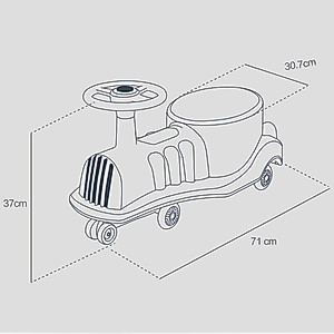 ygqtbc Kids Toys Girl and Boy Swinging Swing Car, Children Scooter Car for Children Over 1 Year Old Pedal Go Kart | Pedal Car | Ride On Toys for Boys (Color : B)