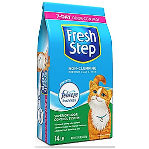 Fresh Step Non-Clumping Premium Cat Litter with Febreze Freshness, Scented, Multi, 224 Ounce (Package May Vary)
