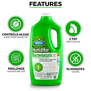 Daley Mint Towel + 2 Best Air Humidifier Treatment Combo, 32oz | Bundle of Bacteriostatic & HumidiTreat Water Treatments for Humidifiers | Prevent Build-Up + Maximize Use
