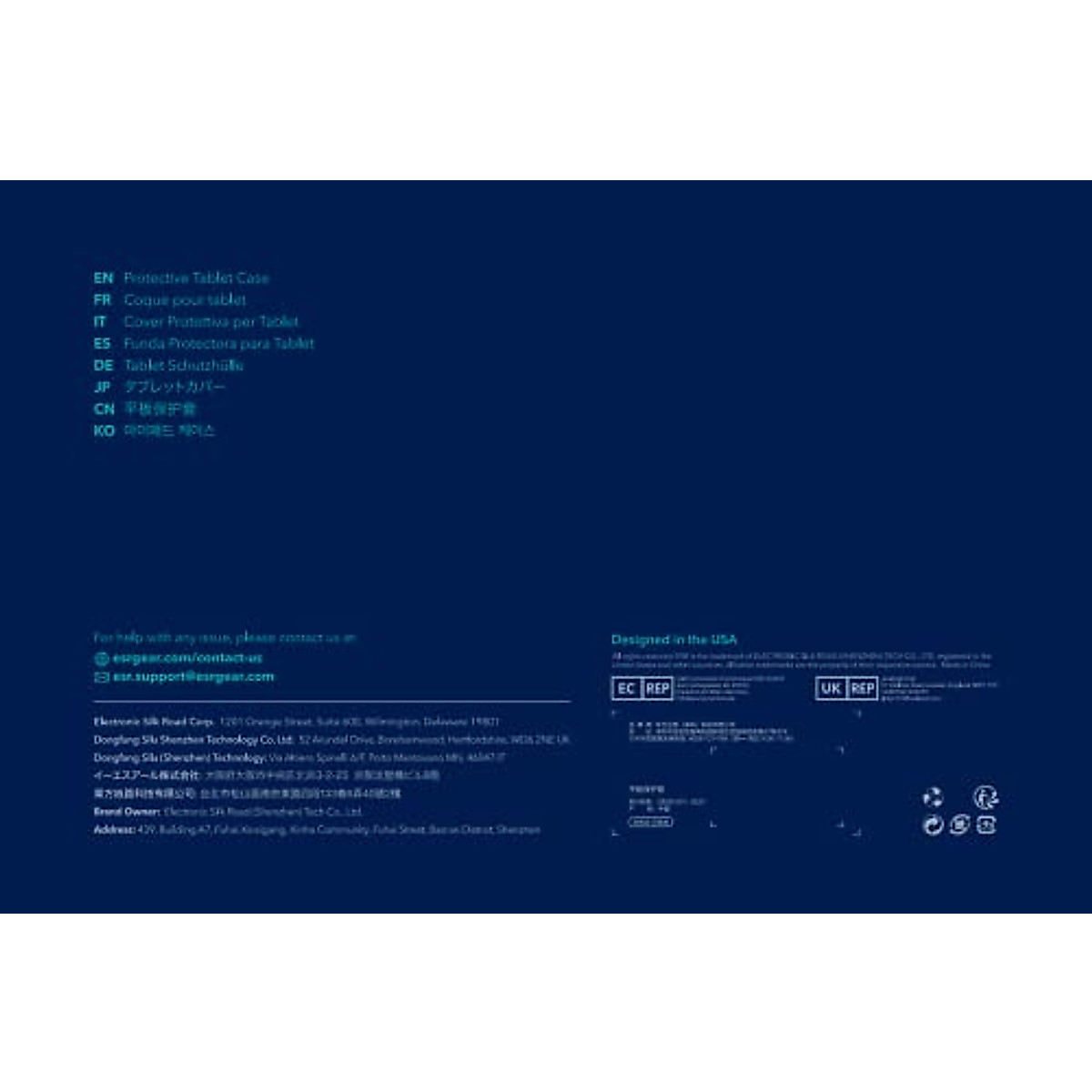 ESR for iPad Cases for 9 Generation, Hybrid Trifold Stand Case Compatible with iPad 9th/8th/7th Generation, Magnetic Detachable Cover with Pencil Holder, Auto Sleep and Wake, Rebound Series, Black