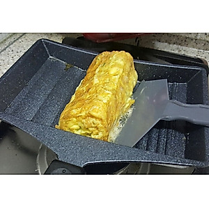 KITCHEN-ART Marble coating Egg Roll frypan with spatula for Folded Egg,Tamago Omelet Pan