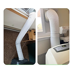 Hisiruil Air Conditioner Exhaust Hose, Portable AC Vent Hose with 5.9" Diameter Anti-Clockwise Thread & Length up to 80" AC Vent Replacement Tube Compatible with Most Portable Room Air Conditioners